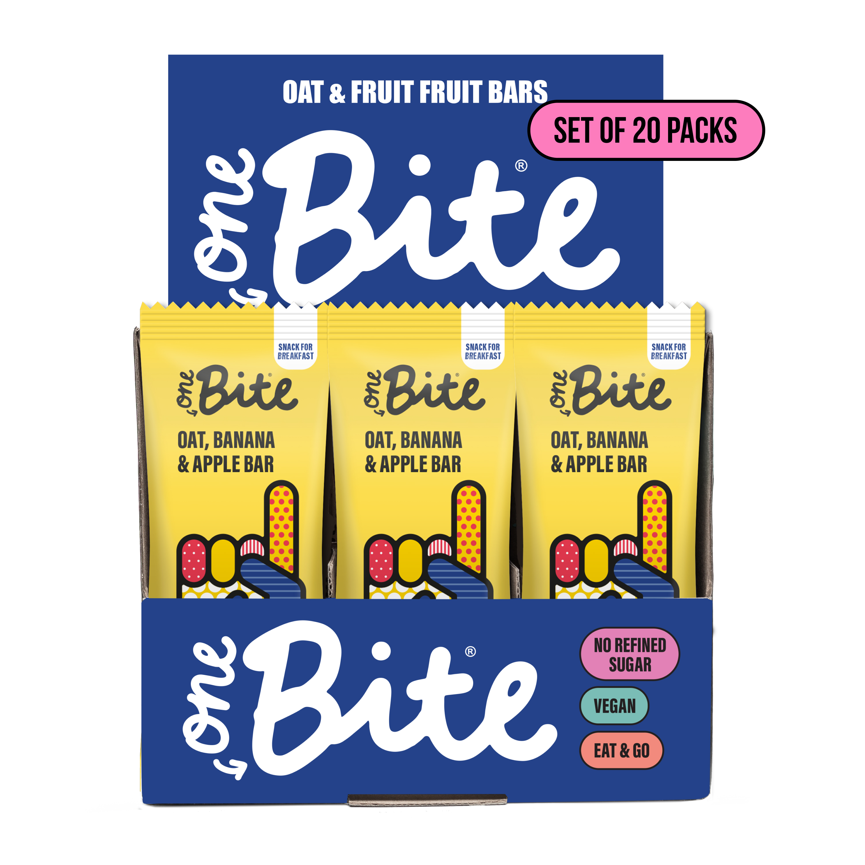 Buy One Bite Fruit & Oat Bar Banana and Apple 45g 20s online at best price in the UAE | Life ...